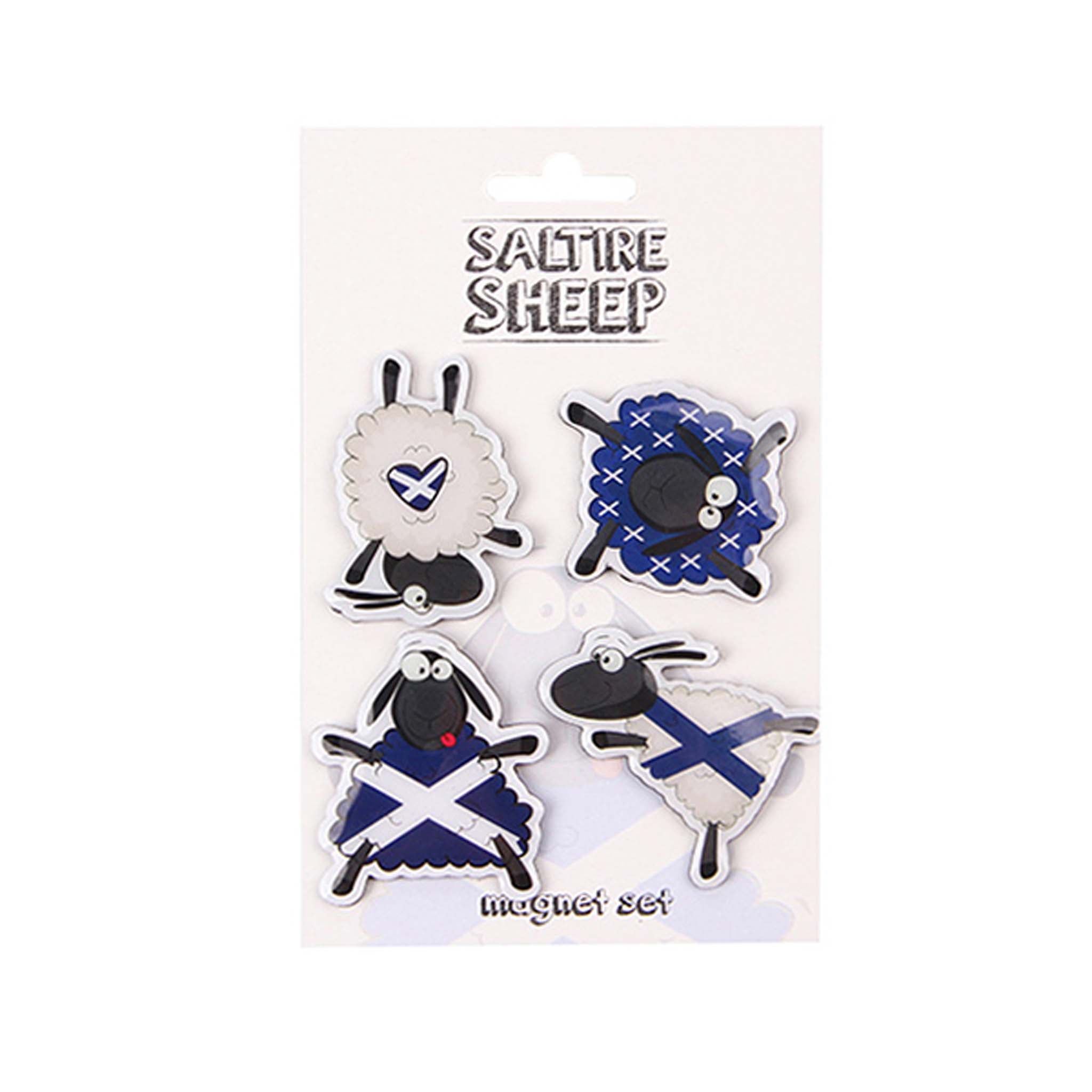 Scotland Dancing Saltire Sheep Magnets 4 Pack | Whimsical Scottish ...