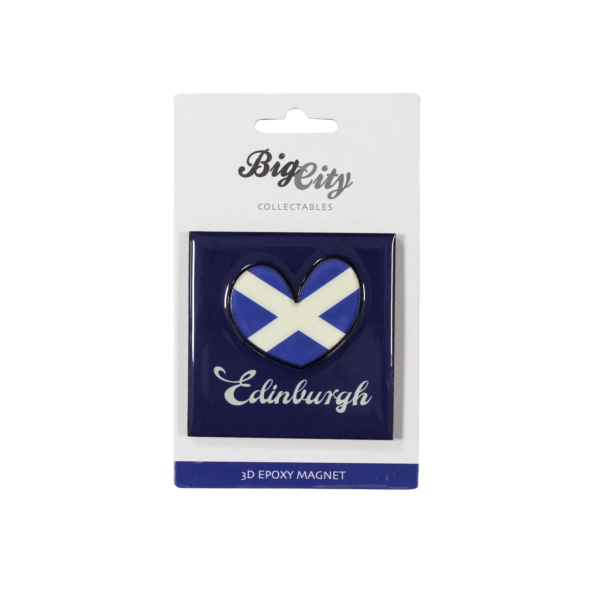 Big Edinburgh Saltire Heart Magnet 3D | Iconic Landmarks – MrParkersGifts