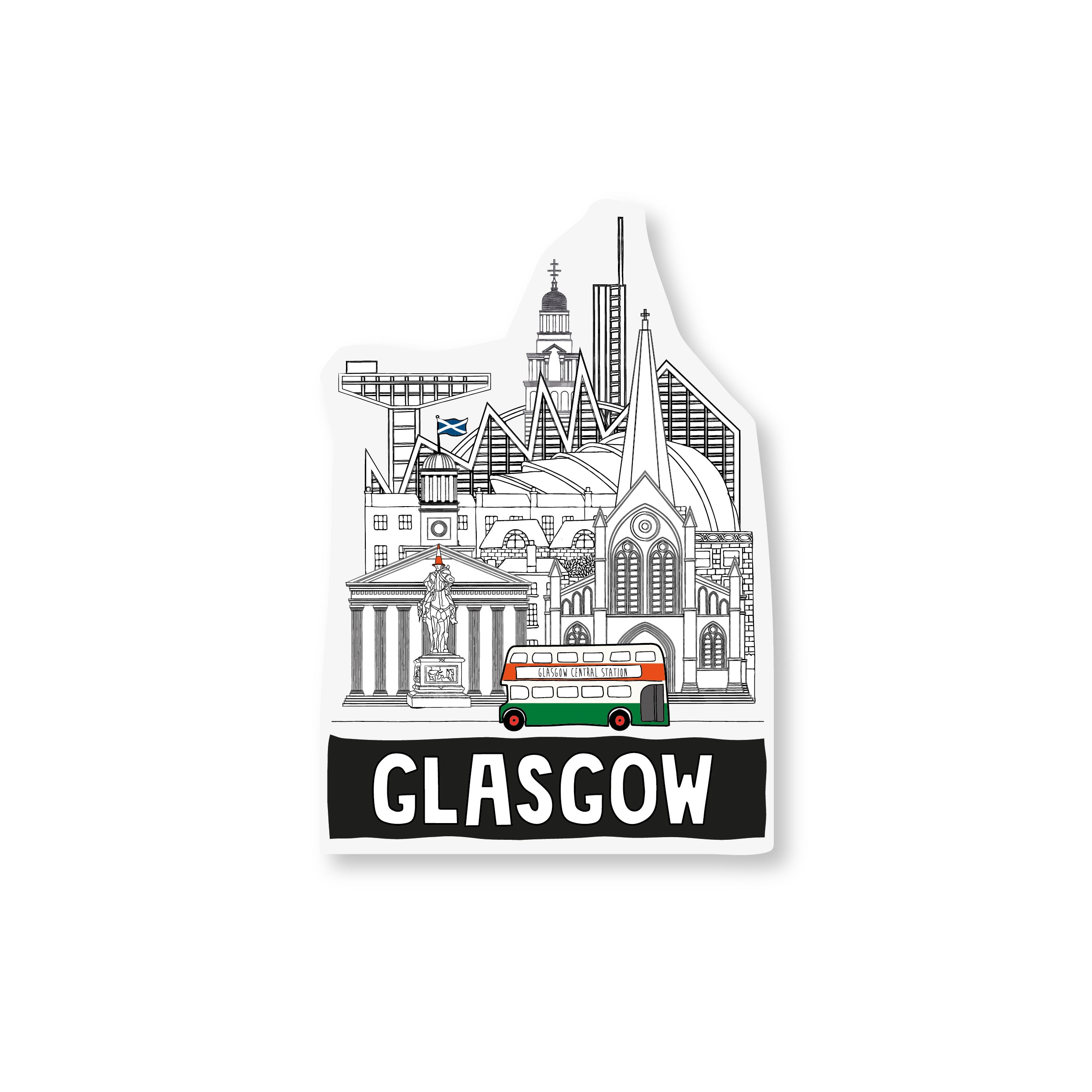 Big City Glasgow Cityscape Embroidered Patch - Carry Glasgow with You ...
